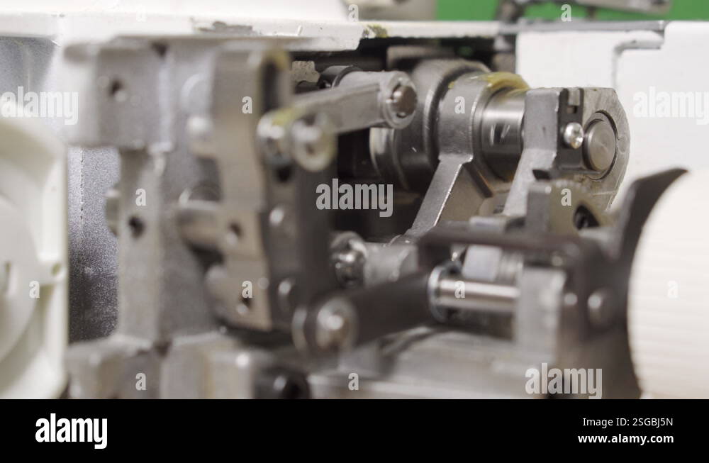 Mechanism of sewing equipment. Close-up Stock Video Footage - Alamy