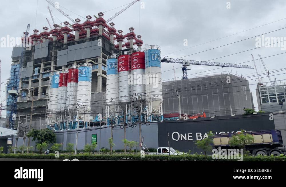 A new urban focal point "One Bangkok", is construction in progress at Stock Video Footage - Alamy
