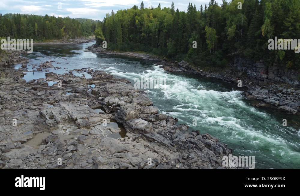 Wild nature landscape drone aero view Stock Video Footage - Alamy