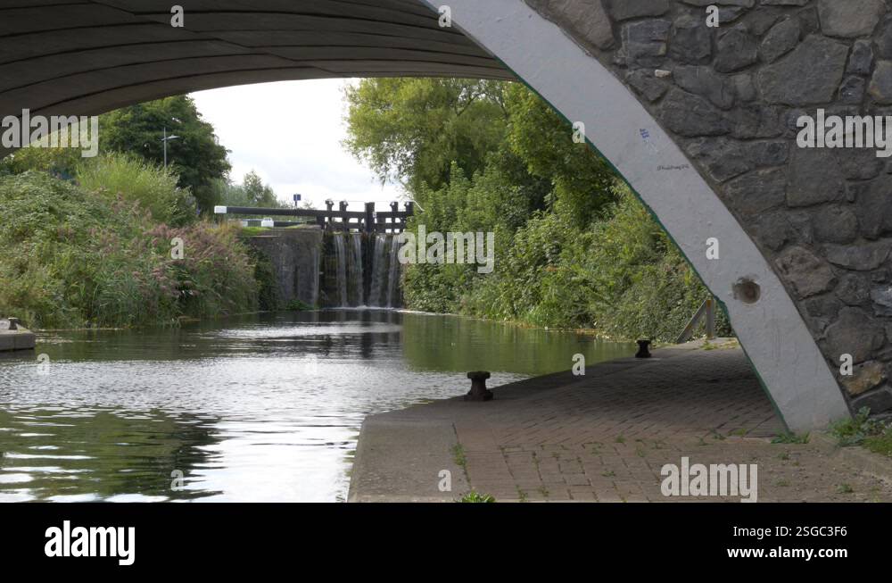 Beautiful View Under A Small Old Bridge With River Water Flowing ...