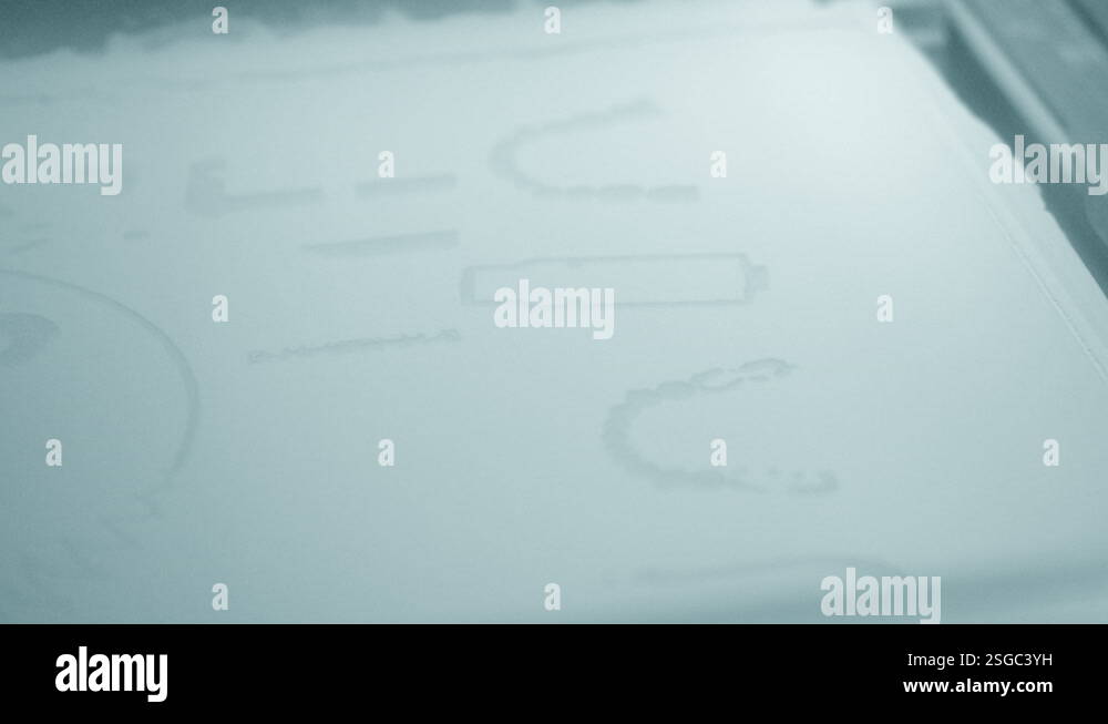 High-speed printing of an object on a 3D printer from powder close-up ...