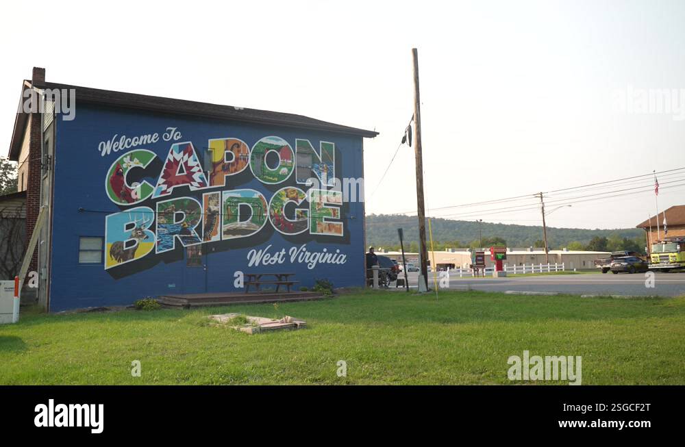 Mural in the small rural Appalachian town of Capon Bridge, West ...