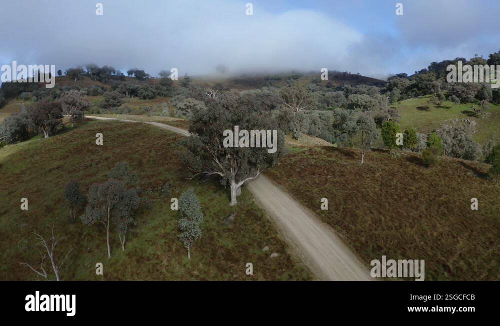 Drone footage of Huon HIll in Wodonga, Victoria Australia during a ...