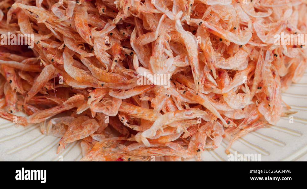 Dried Sergestid prawn in traditional Chinese cuisine Stock Video ...