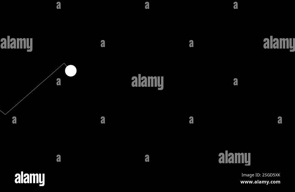 Vector animation of white dot drawing chart of graph, chaotic movement ...