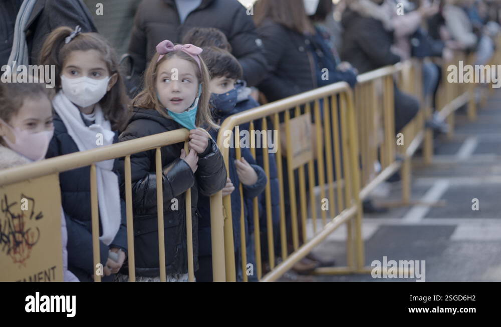 Children Behind Barricades At The Yearly Feast Of Saint Anthony Abad In ...