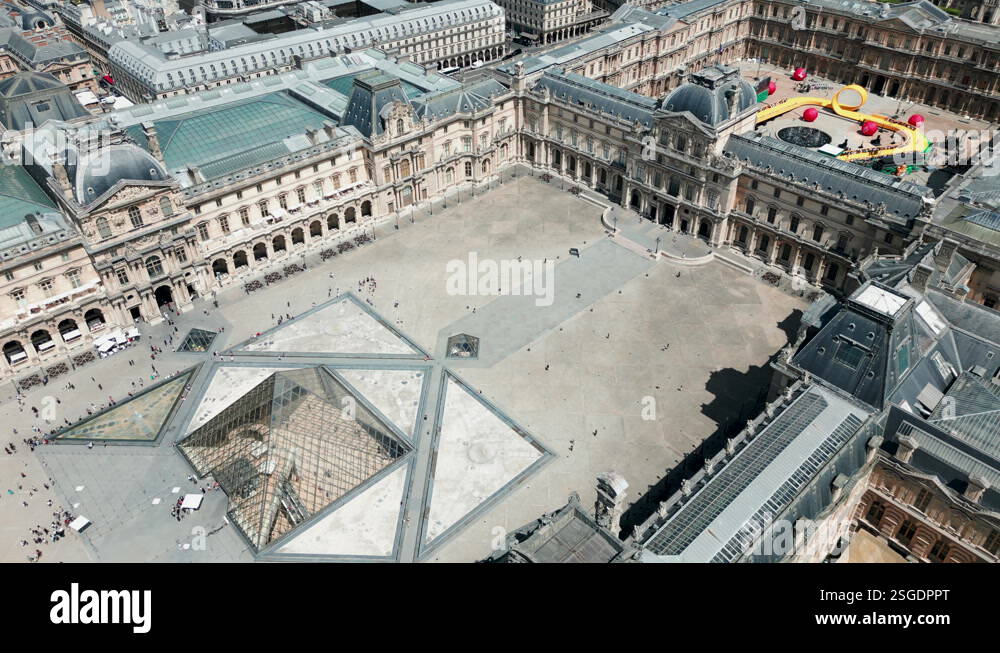 Louvre pyramid aerial Stock Videos & Footage - HD and 4K Video Clips ...