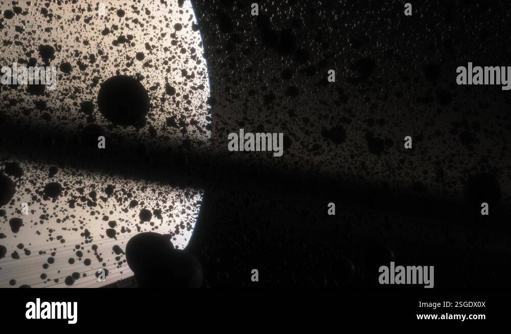 Cinematic animation of Saturn's rings made of rocks, dust and ice ...