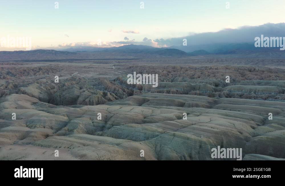 Overhead Top-Down Aerial shot in 4k at Arroyo Tapiado Mud Caves in the ...