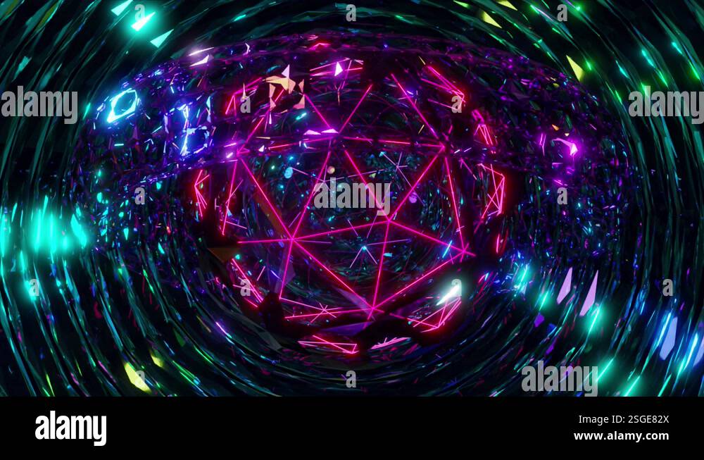 Abstract 3D futuristic background shiny reflective glass objects ...