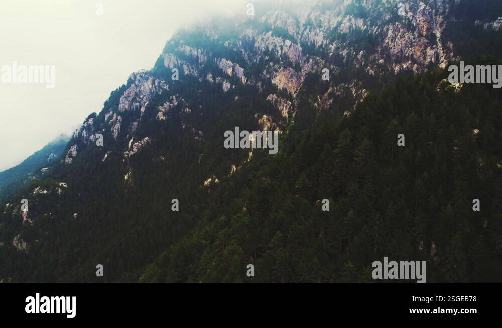 Mount Olympus - mythological home of the Greek gods. Aerial perspective ...