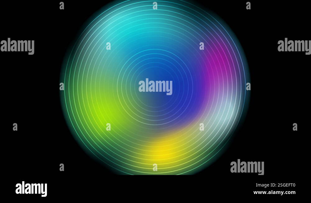 Holographic liquid sphere and linear rings abstract motion background ...