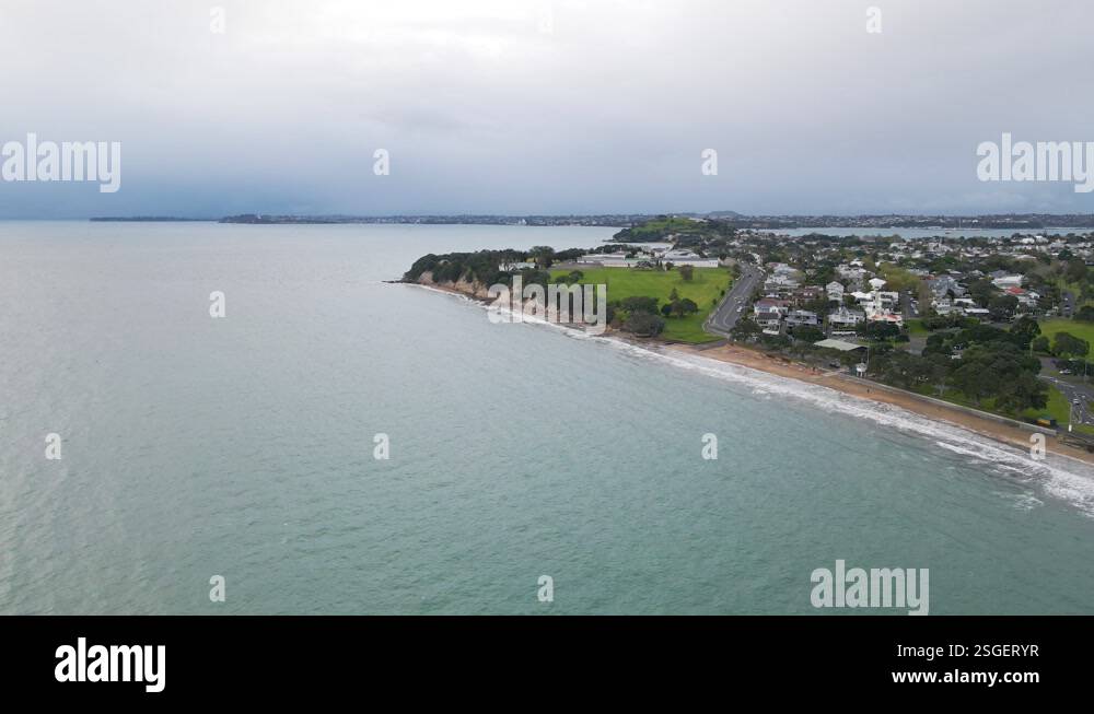Establishing aerial shot of the Narrow Neck suburb Stock Video Footage ...