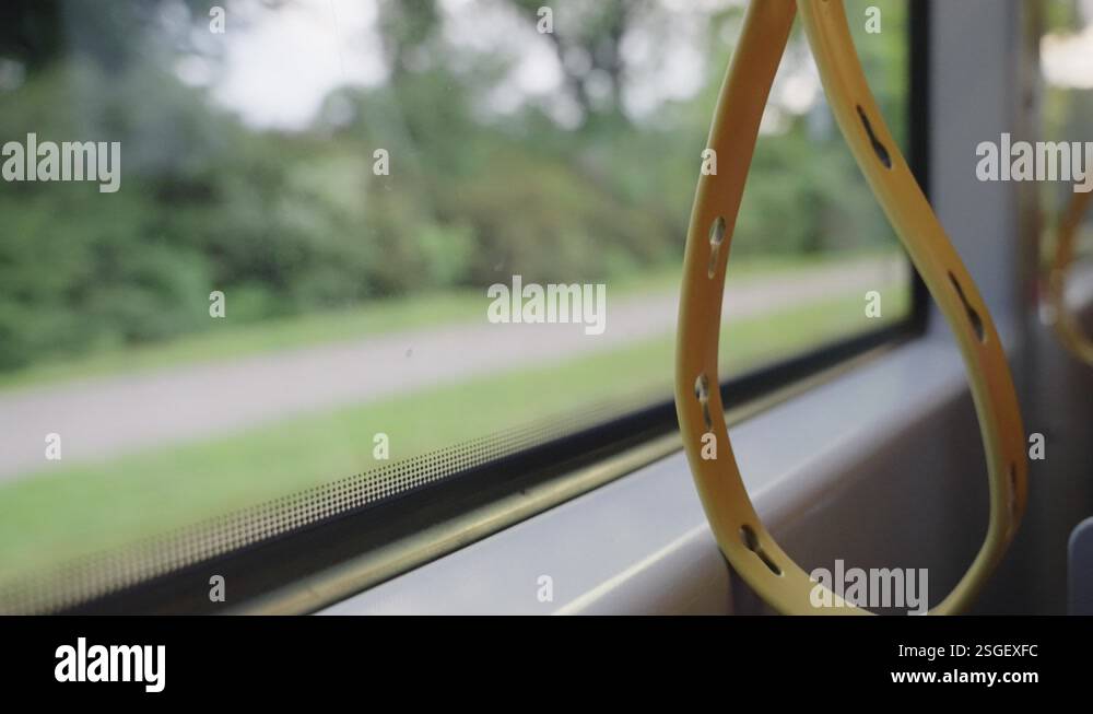 Handles standing passenger inside bus transportation Stock Videos ...