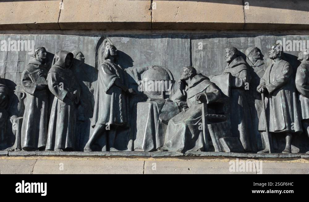 Barcelona Area Portal de la Pau (Gate of Peace). Columbus Stock Video ...