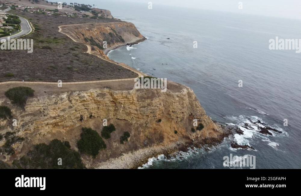Point Vicente Lighthouse by Drone 4k. Rancho Palos Verdes, California Stock Video Footage - Alamy