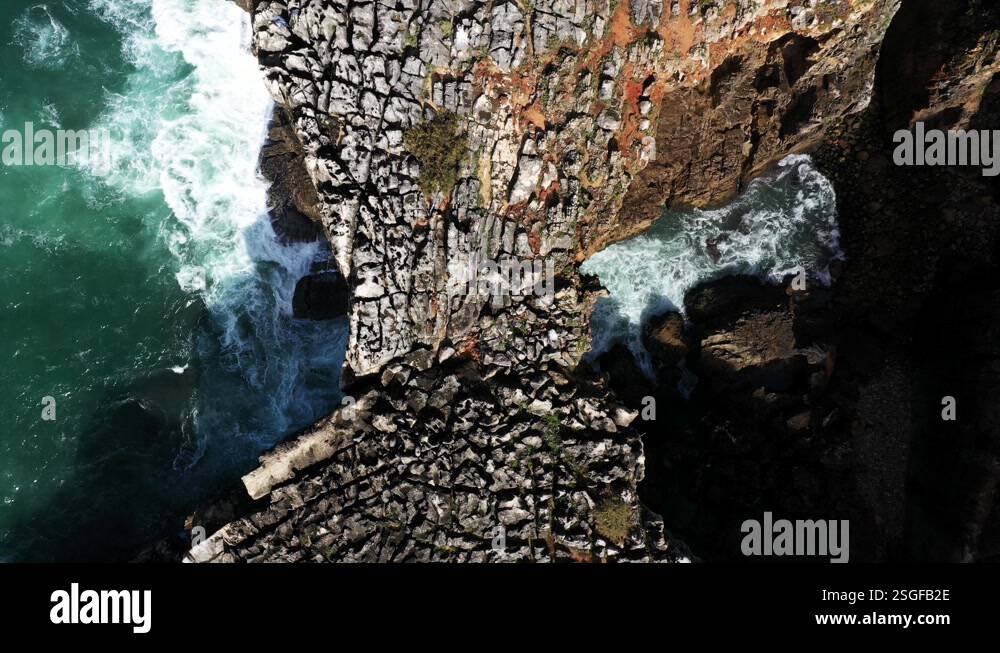 Boca Do Inferno, Hell's Mouth, Seaside Cliff Portugal, Top Down Aerial ...
