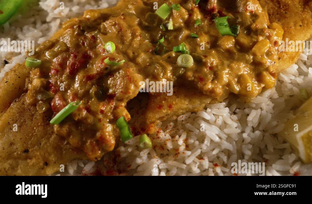 Cajun pan seared catfish covered in maque choux cream corn sauce ...