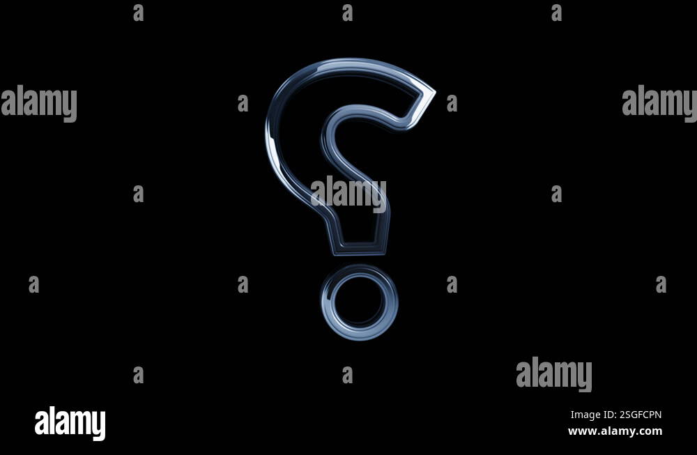 Question mark search and quiz metal symbol loop rotating Stock Video ...