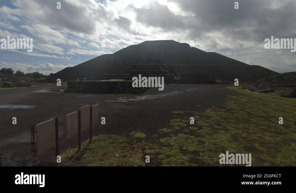 Teotihuacan Timelapse Skyline Vision of Indigenous Pyramid Mexican ...