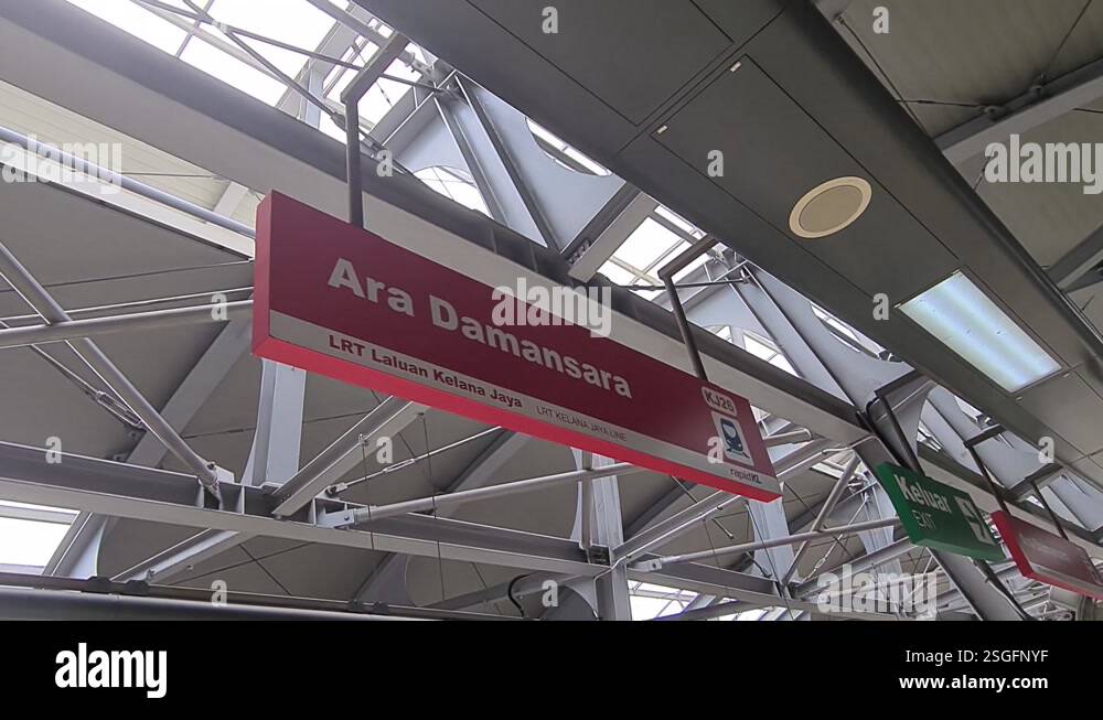 Boards showing directions and details at LRT station Stock Video ...