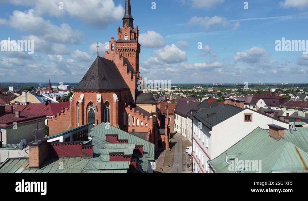 Catholic Cathedral (Bazylika Katedralna Narodzenia) and historic City Hall Stock Video Footage ...