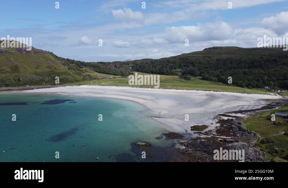 Stunning White Sand Beach and Blue Sea at Calgary Bay on Isle of Mull ...