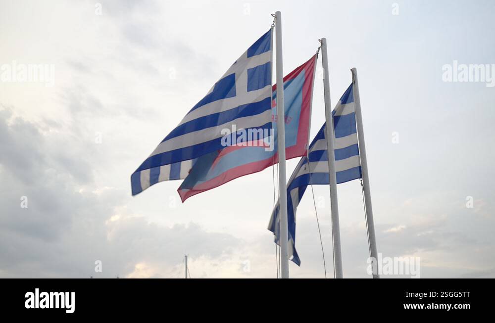 National flags blowing in the wind Stock Videos & Footage - HD and 4K ...