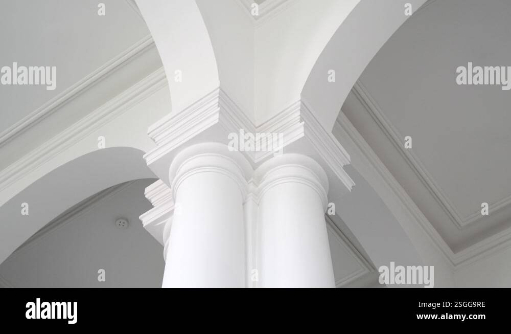 Baroque Columns and Ceiling Design of 18th Century at Jelgava Palace ...