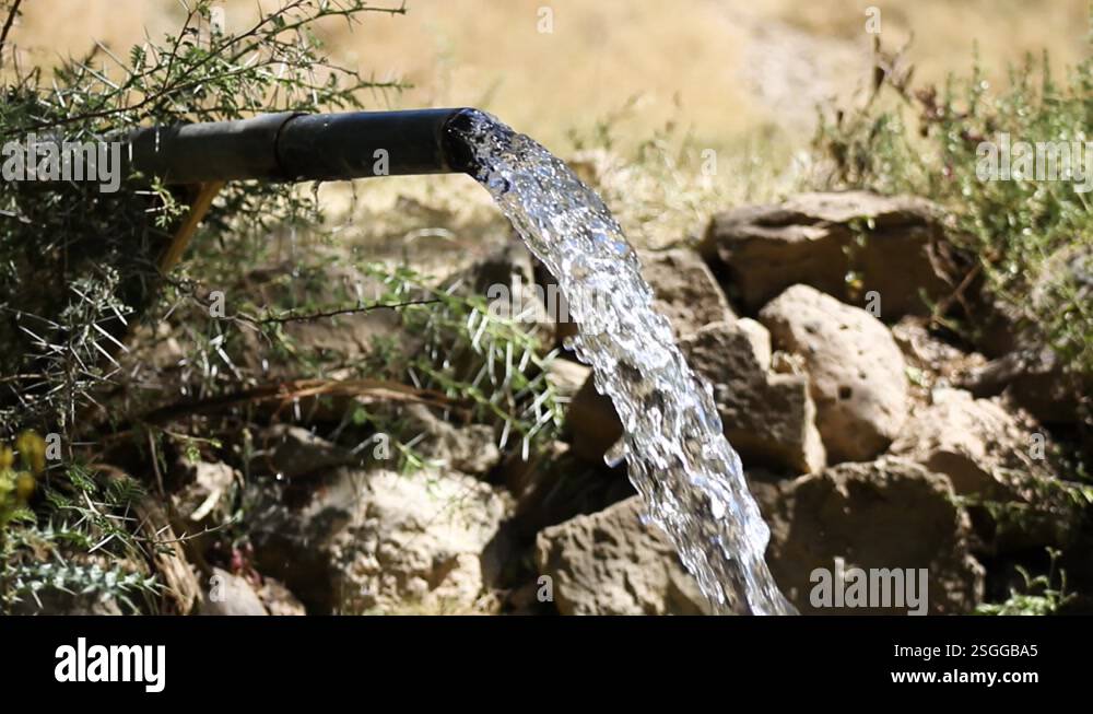 discharge water through the pipe directly to the sewer. 4K videos Stock ...