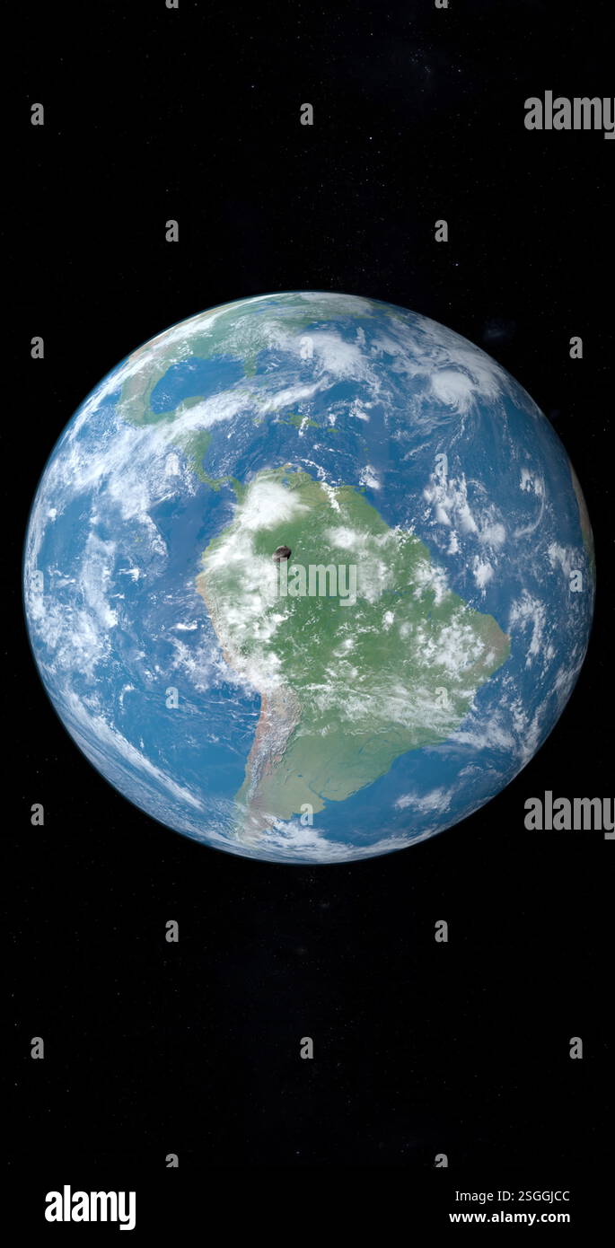 Eros. asteroid of the Amor group, orbiting around planet earth. 4K ...