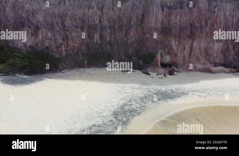 Two Beach Goers Relax. Colorful Cliffside Brazilian Beach in the North Stock Video Footage - Alamy