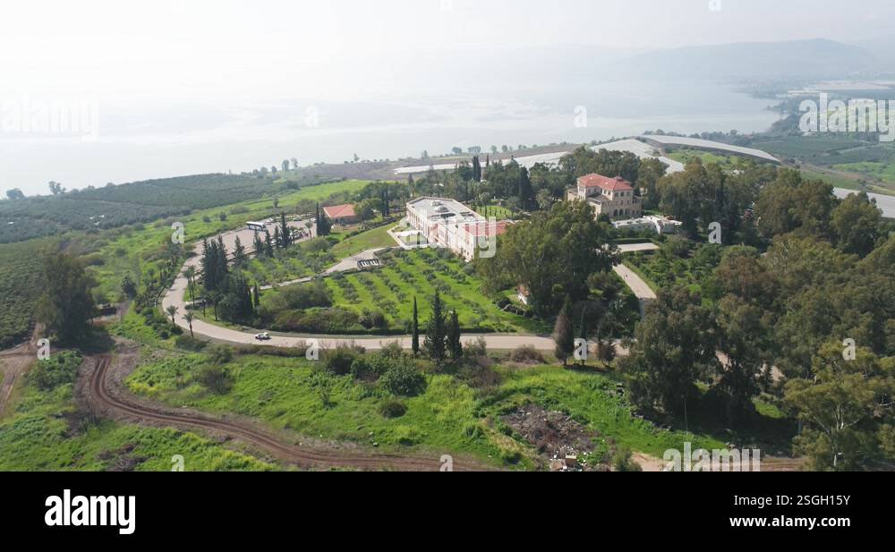 Sea of Galilee, Israel - 1 March 2022: Aerial view of the Mount of ...