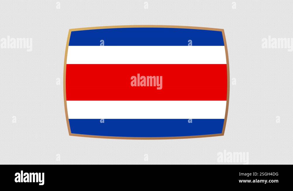 costa rica flag presentation animation set. Flags of the country ...