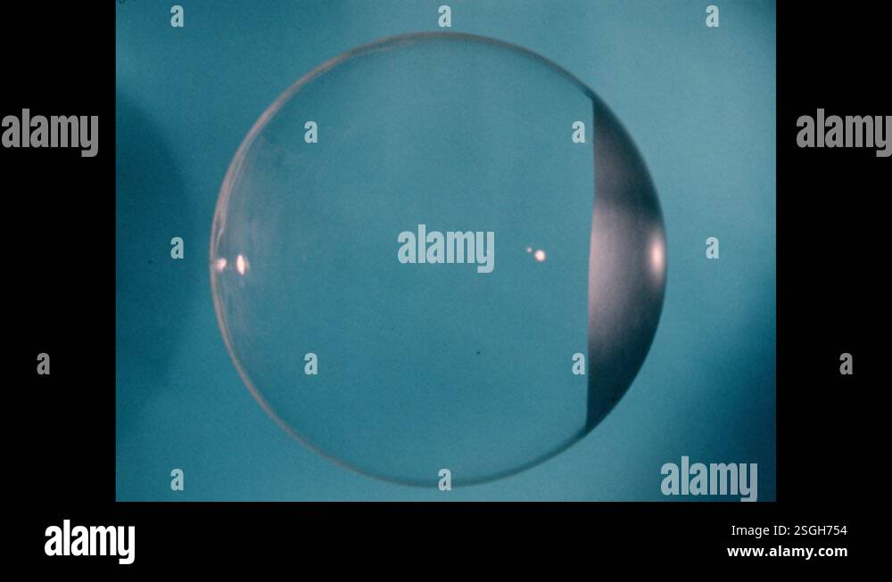 1950s: A glass sphere representing the eye, with back part covered in ...