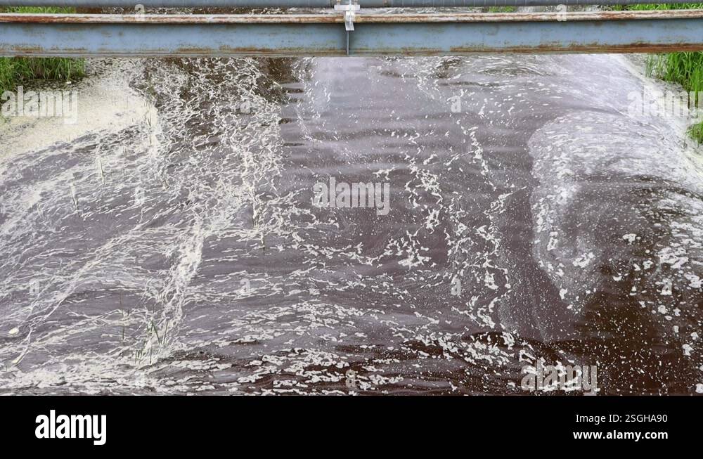 Water flows to the sewage treatment plant Stock Video Footage - Alamy