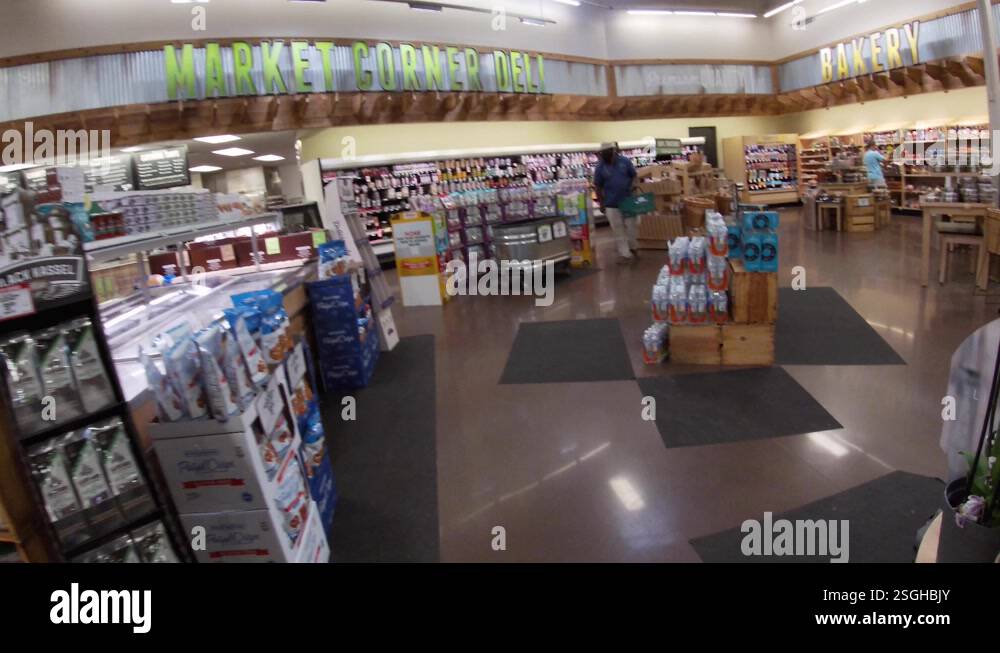 Sprouts grocery store interior pov walking through deli man wearing ...