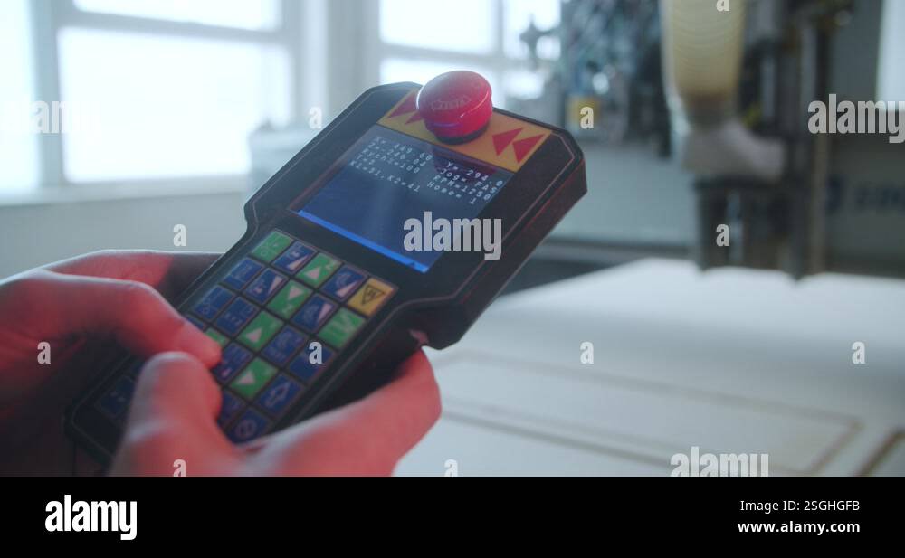 Robotic wood milling machine operated by hand controller, Handheld ...