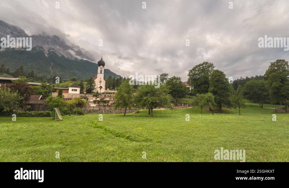 Alps mountain time lapse at Zugspitze Grainau, Garmisch Partenkirchen ...