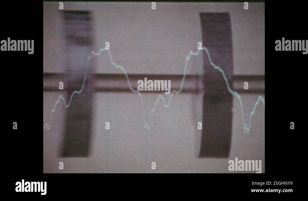 1970s: regular and irregular sound waves, different experiments creating sound Stock Video ...