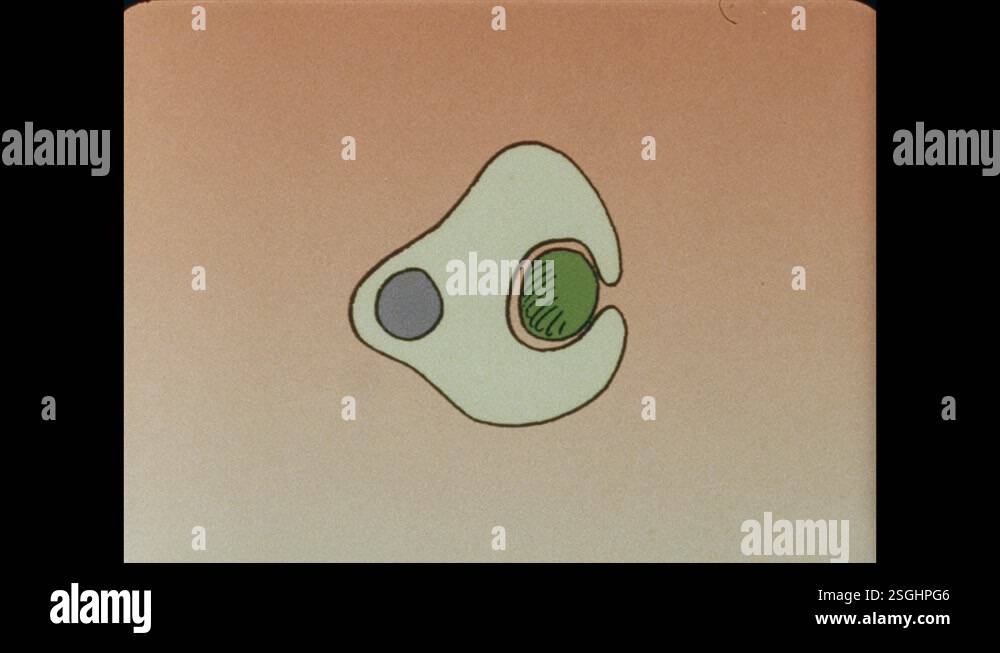 1990s: Cartoon alien talking. Animation of white blood cell consuming ...