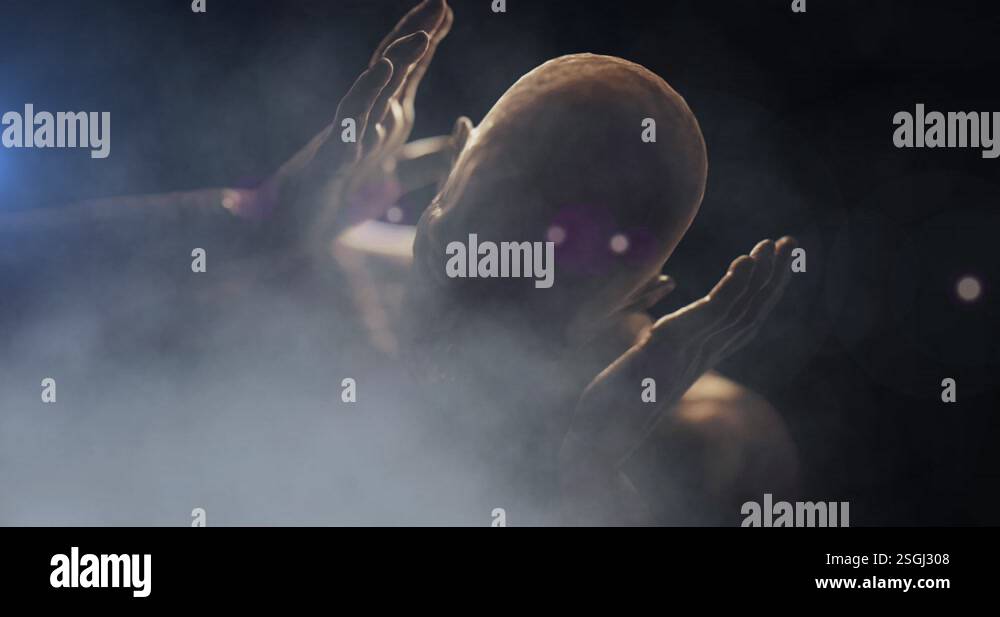 Animation of zombie with smoke on black background Stock Video Footage ...