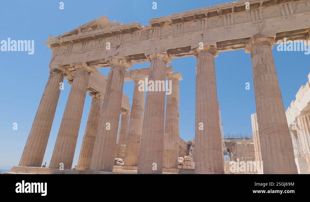 The Parthenon, landmark temple dedicated to the goddess Athena, Athenian Stock Video Footage - Alamy