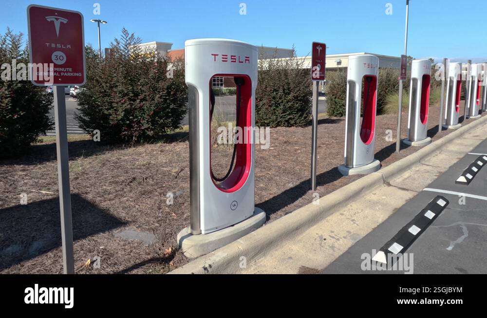Tesla ev charging stations Stock Videos & Footage - HD and 4K Video ...