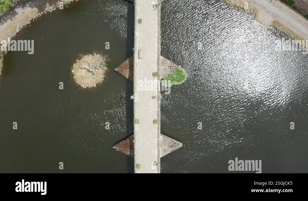 Top View Of Medieval Bridge Of Ponte Romanica In Mirandela, Braganca ...
