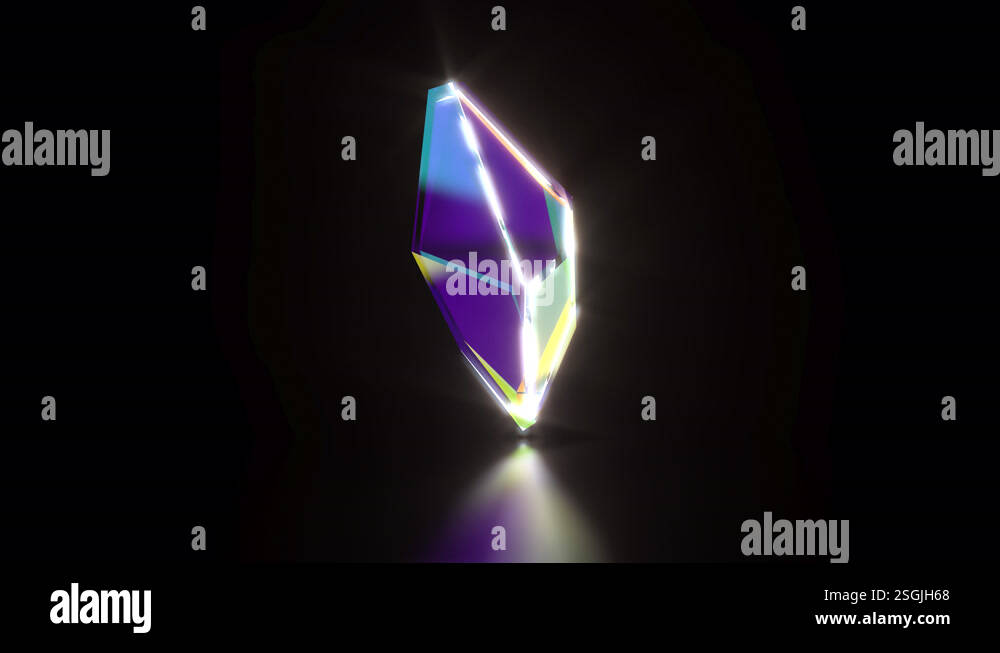 Gem is spinning Realistic 3d animation intro able to loop seamless ...