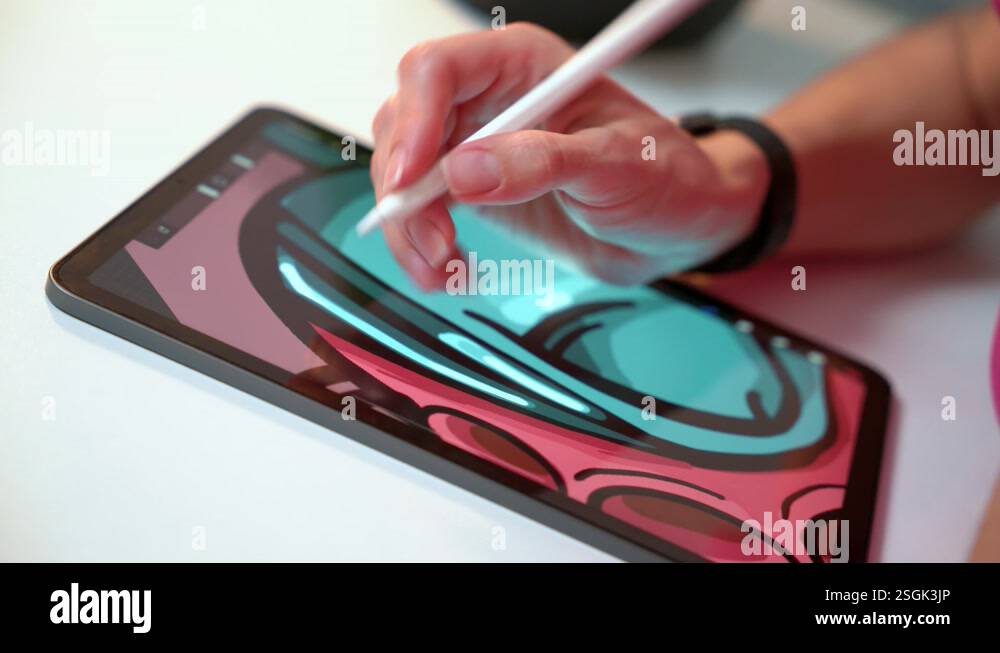 Hand pencil draws bright drawing character video game drawing NFT. Art ...