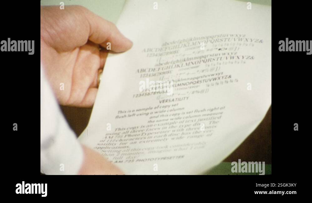 1960s: Inner workings of Varityper machine. Letters printed on circle ...