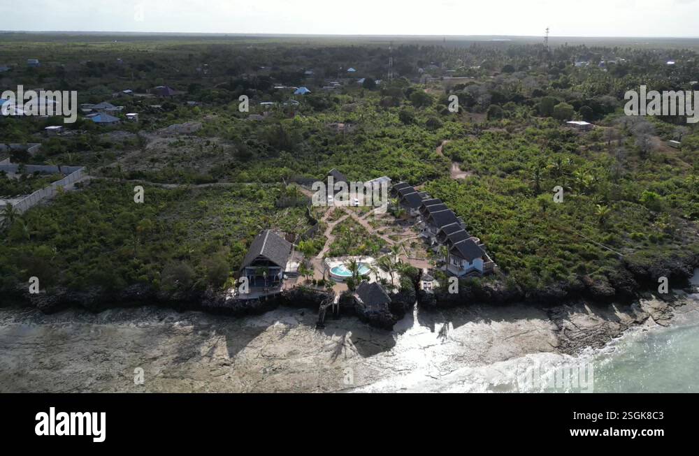 Bungalow resort in Kusini beach East Zanzibar Island Tanzania Africa ...