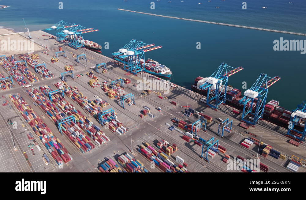 Container ship in export and import business and logistics Stock Video ...